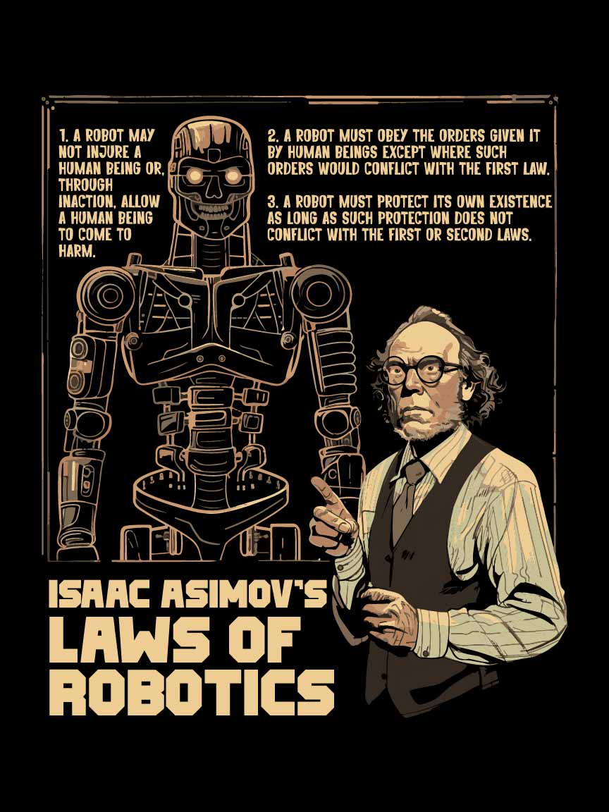 LAWS OF ROBOTICS - Retro Hoodie inspired by Asimov's Laws of Robotics ...